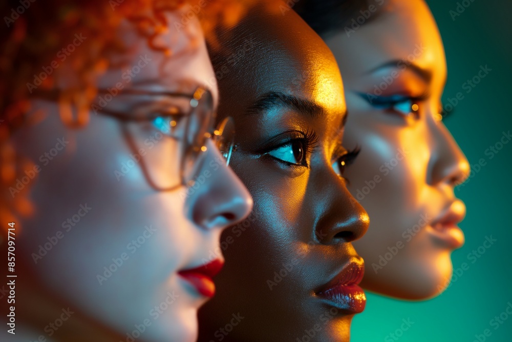 Women faces presenting diversity on studio background, Celebrating ...