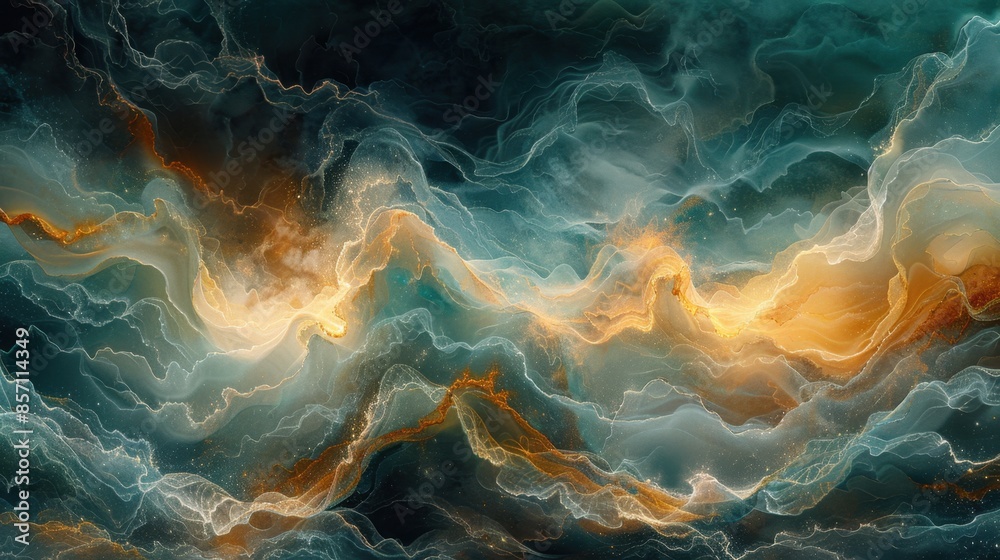 Amidst the cosmic currents of time, a visual portrayal of time travel ...