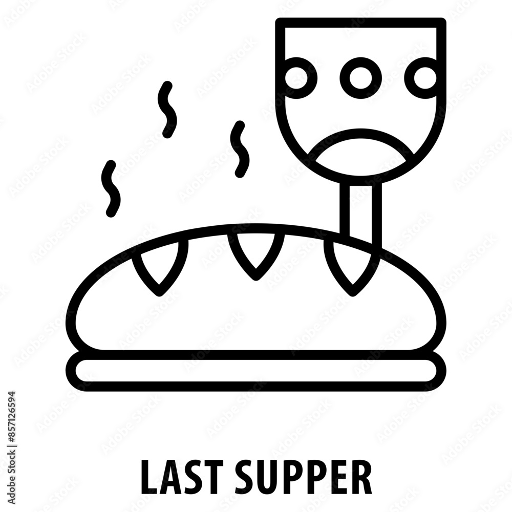 Last Supper Icon simple and easy to edit for your design elements Stock ...