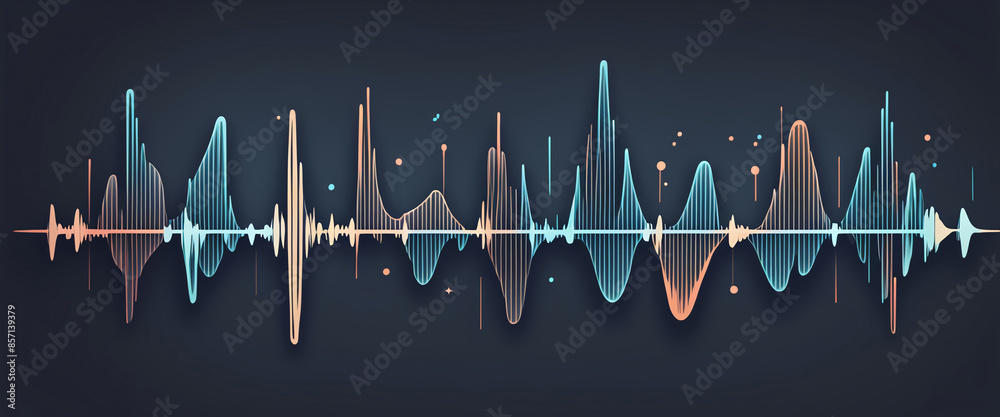Line wave music sound one noise audio frequency icon signal podcast ...
