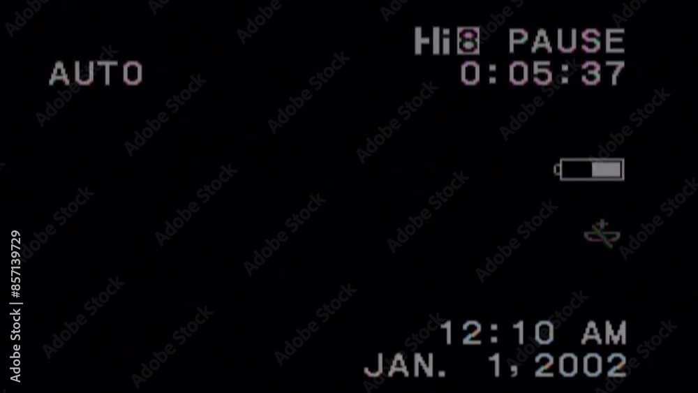 VHS Title Overlay - mov - Vintage VHS Effect Background with Retro ...