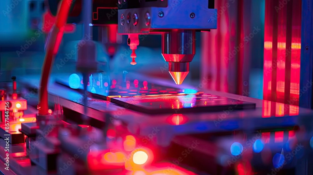 Semiconductor manufacturing process with laser etching technology Stock ...