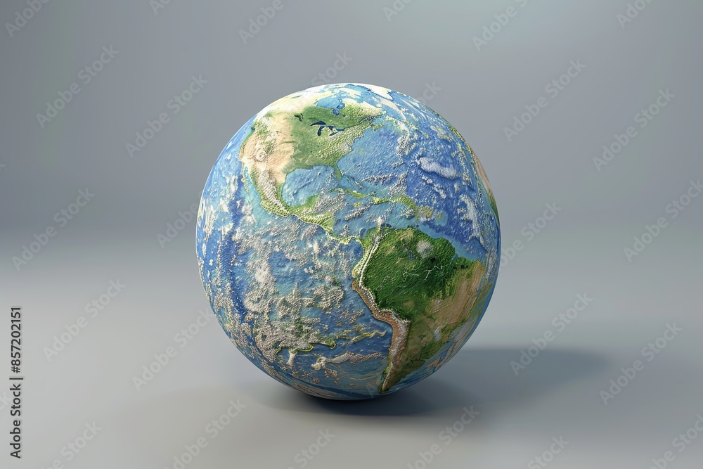 Realistic 3D spinning globe model suitable for a wide range of ...