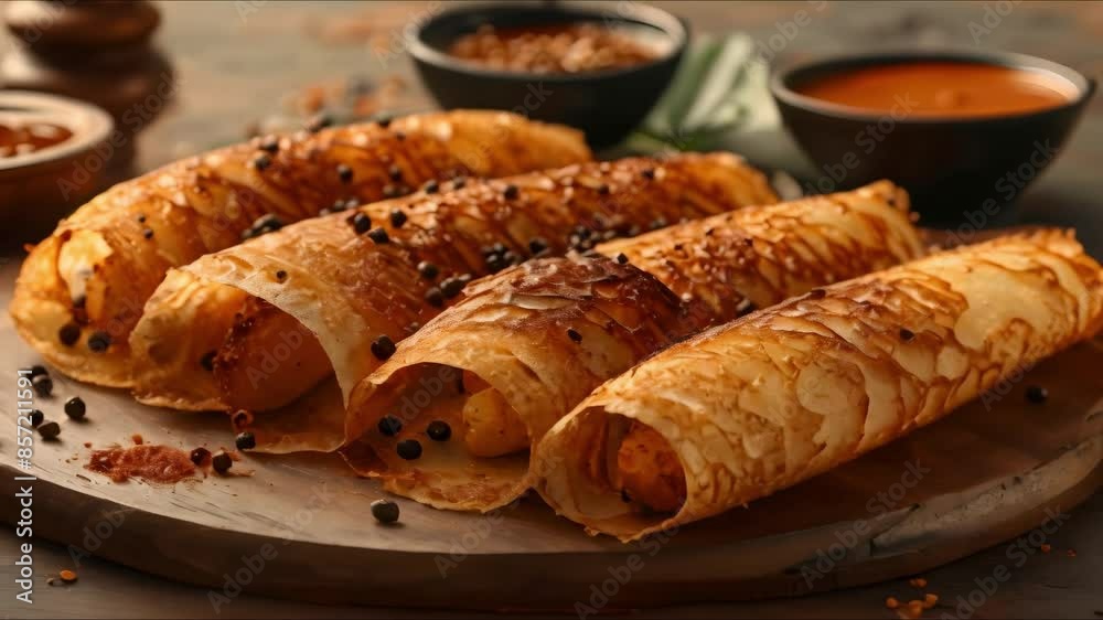 Masala Dosa: A South Indian Delicacy with Thin, Crispy Crepe and Spiced ...