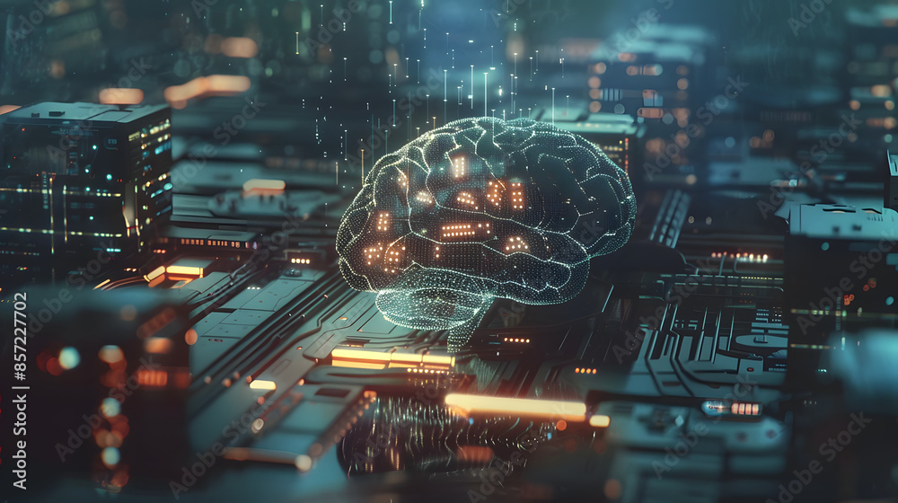 Concept of AI System with D Hologram of Human Brain and Computer ...