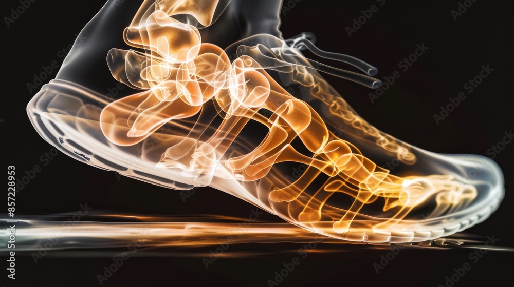 Dynamic X-ray of Running Foot: Detailed Anatomy of Bones and Joints in ...