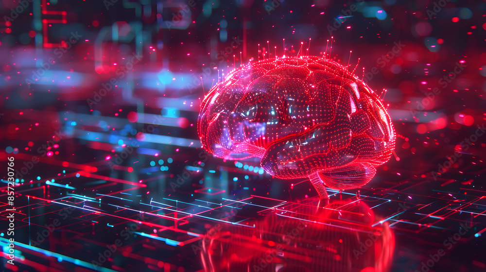 Concept of AI System with D Hologram of Human Brain and Computer ...