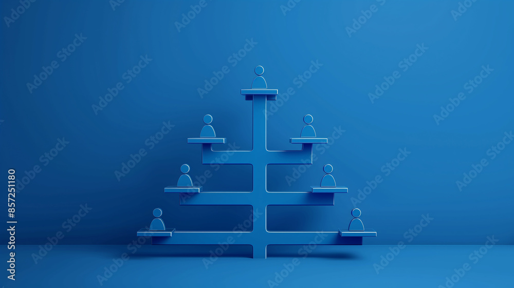 Business concept. Chart of business organization structure and roles ...
