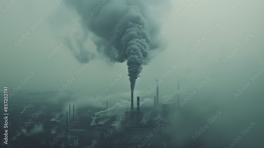 Air pollution background for a presentation or an advertisement ...