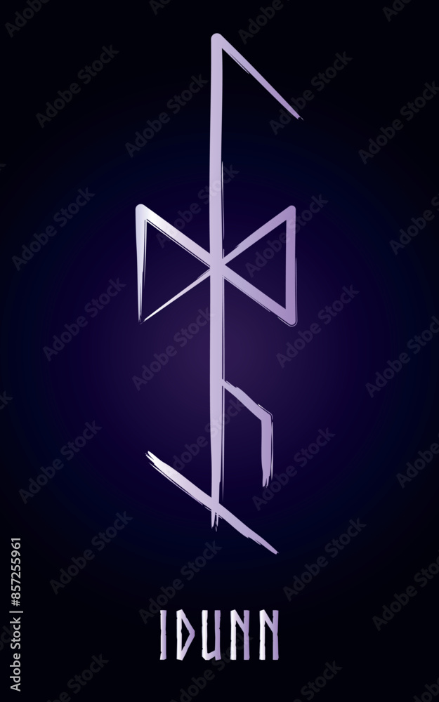 Full editable collection of norse symbols as goddess, witch, skadi, hel ...
