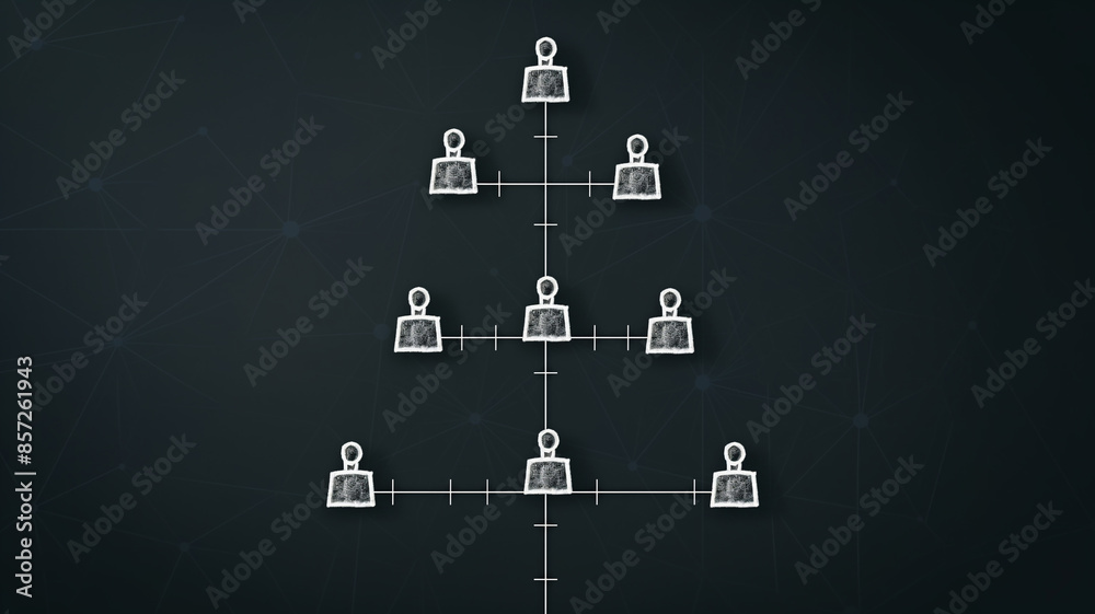 Business concept. Chart of business organization structure and roles ...
