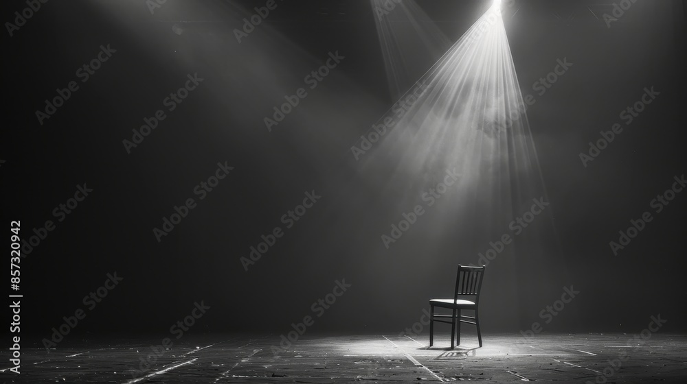 Spotlight on Chair. Stock Photo | Adobe Stock