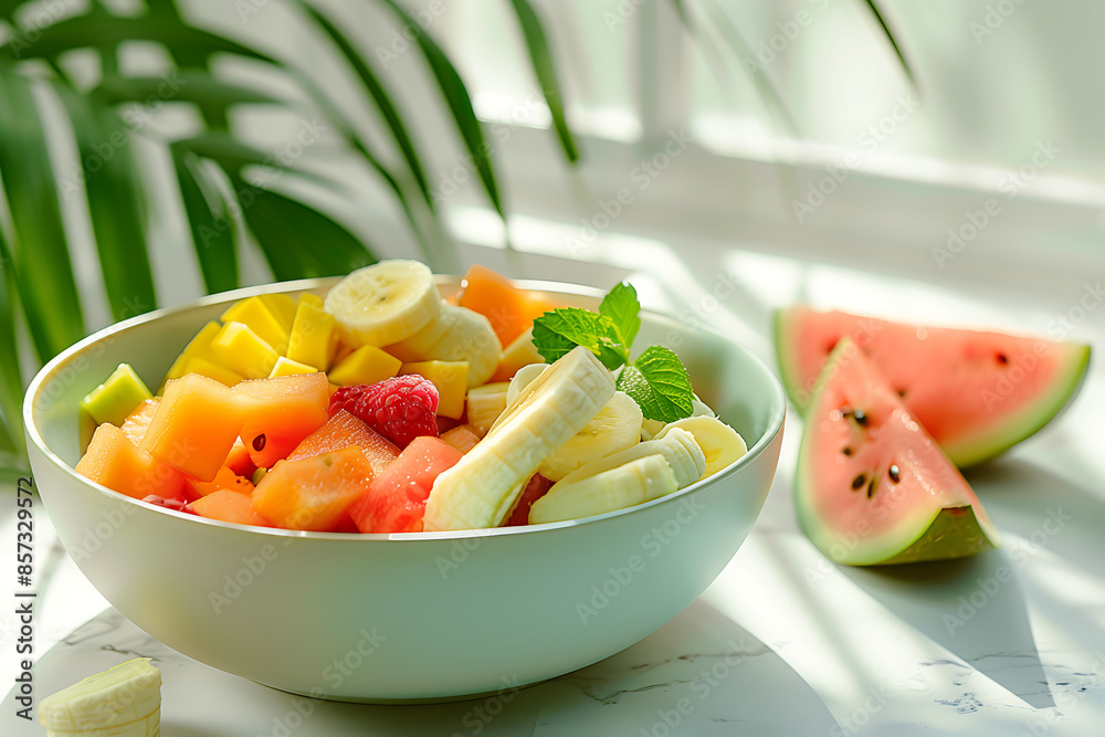 Fotografía de Bowl de Frutas deliciosas, tropicales naturales y ...