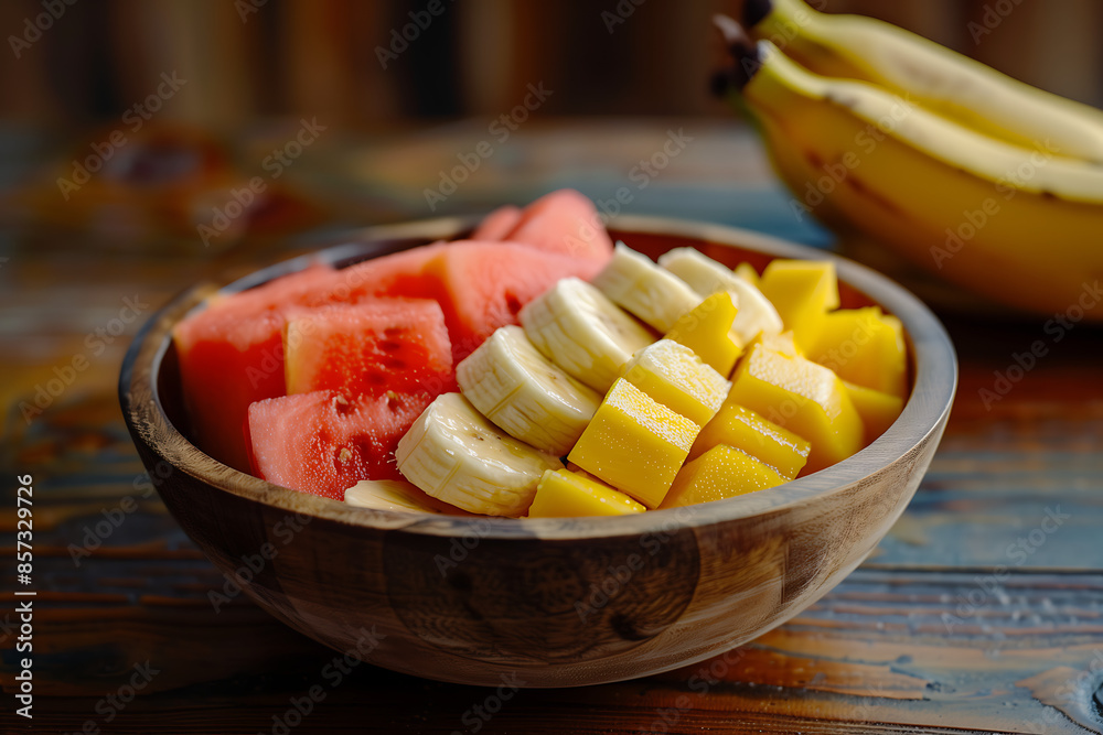 Fotografía de Bowl de Frutas deliciosas, tropicales naturales y ...