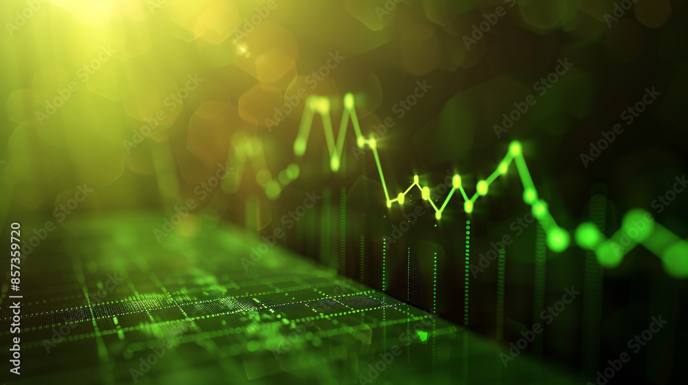 Upward Trajectory Chart in High Definition Against Clean Background for ...