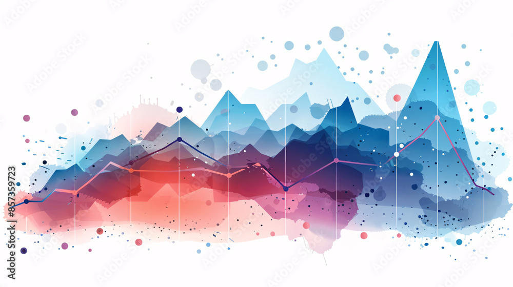 Dynamic Growth Chart with Bold Rising Lines for Creative Concepts Stock ...