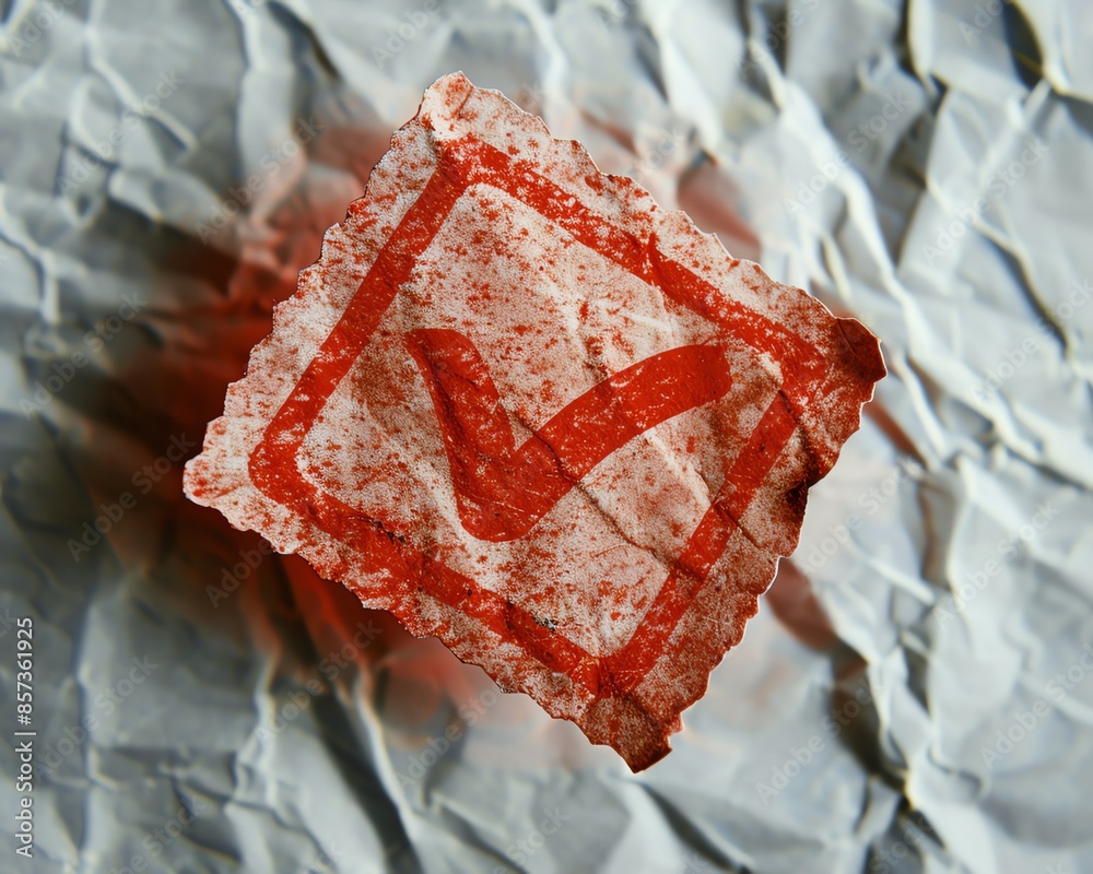 Red CHECKED stamp with checkmark, textured background, Checked, Quality ...