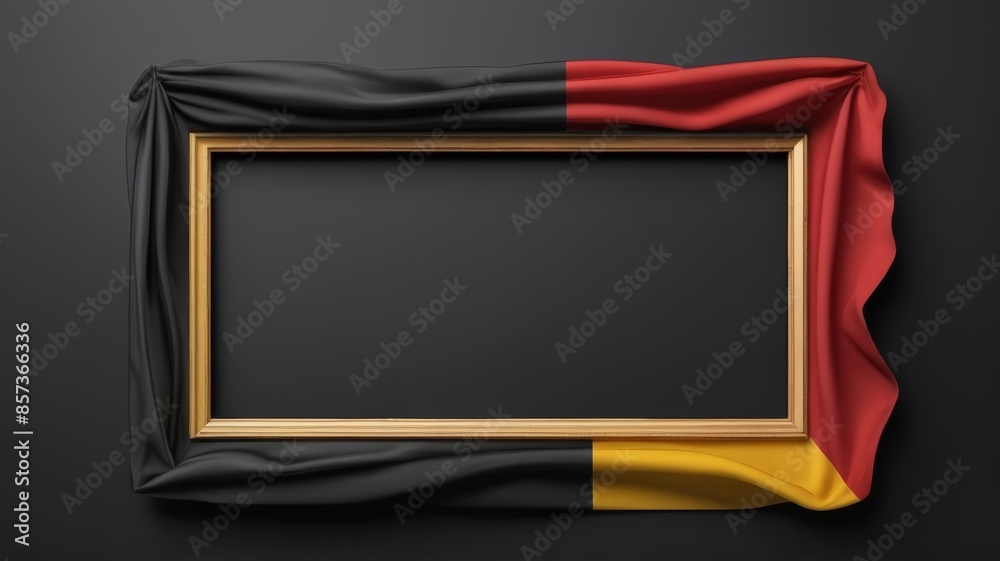 frame with German flag color concept, suitable for use as a banner ...