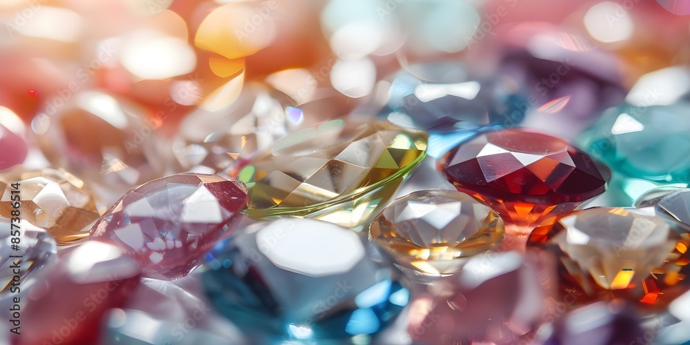 Vibrant closeup gemstones desktop wallpaper with hig. Concept Gemstone ...