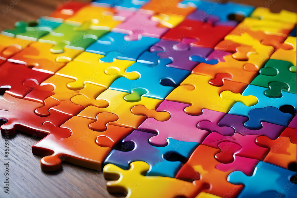 Jigsaw puzzle for autistic neurodiversity mental disability disorder ...
