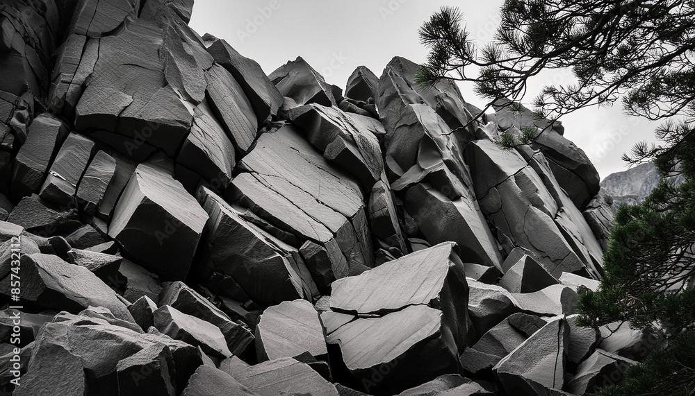 black white rock background dark gray stone texture mountain surface ...
