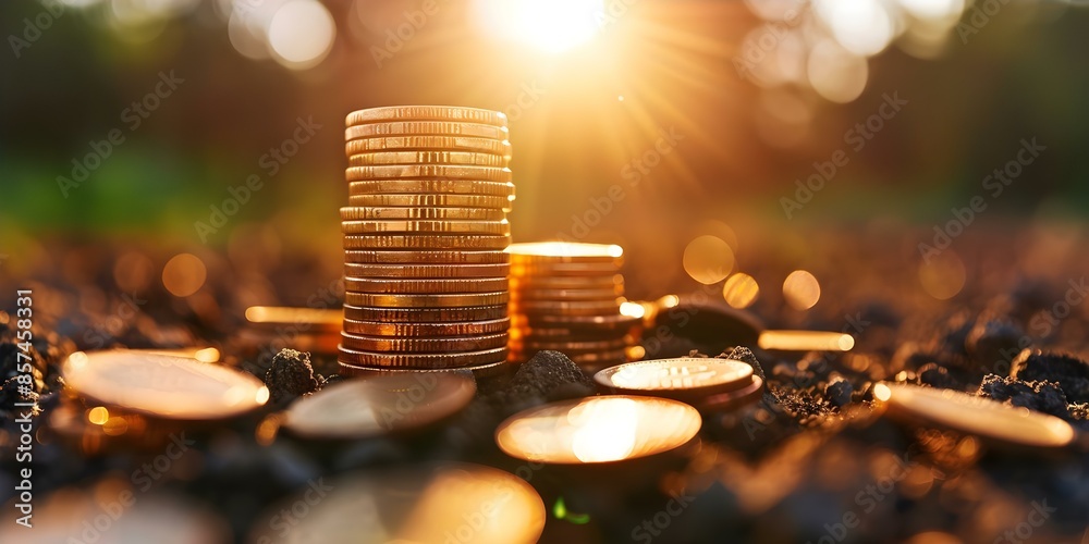 Visual representation of economic challenges in a detailed high ...