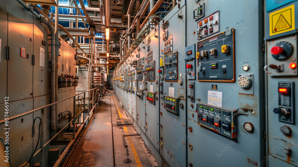 Low voltage switchgear in a power plant, a key element of infrastructure for managing the flow ...