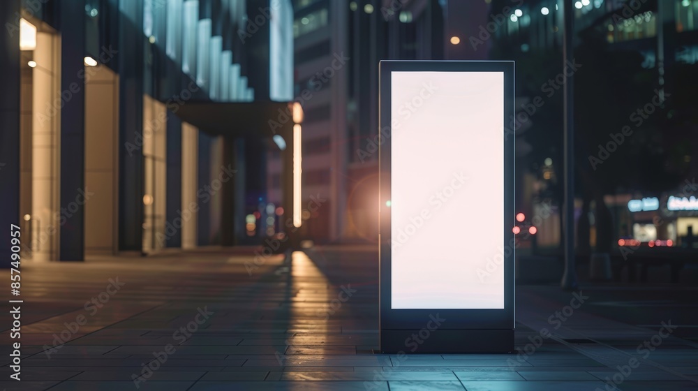 Totem light box billboard advertising poster mockup. Digital lightbox ...