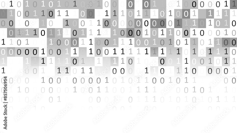 random binary numbers background computer software 2d representation ...