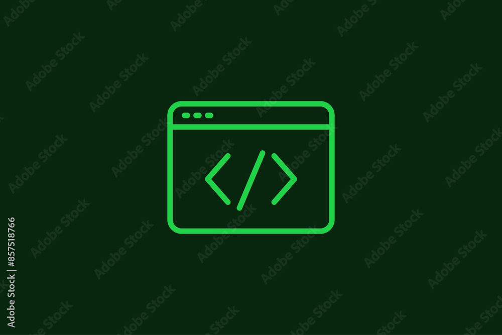 browser coding illustration in flat style design. Vector illustration ...