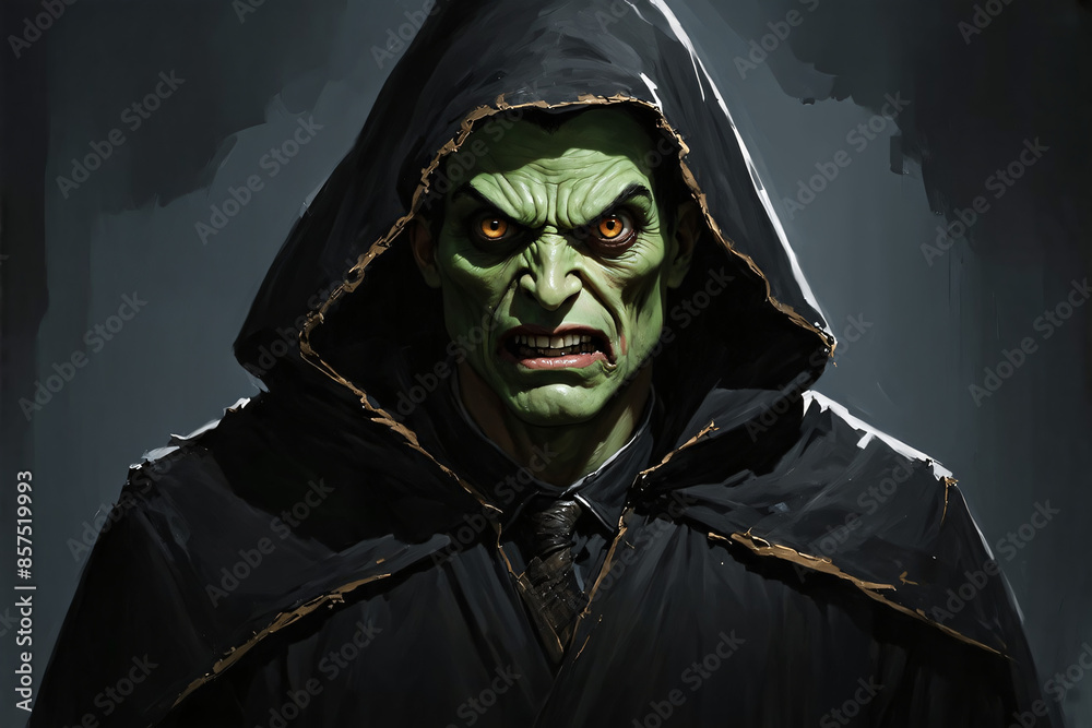 Twisted face with sneering expression and bulging eyes Stock ...