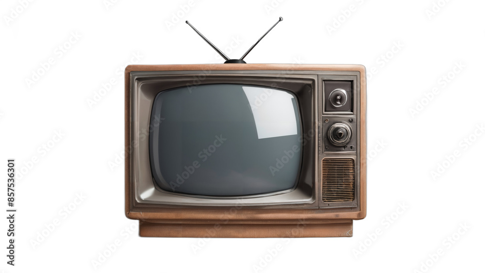 old tv set isolated on white background , transparent png image Stock ...