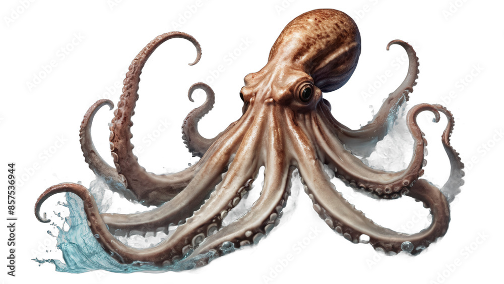giant octopus isolated on white background , transparent png image ...