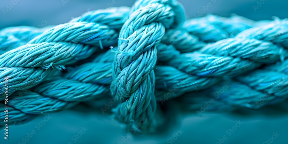 Securing Ships with Twisted Ropes in Tight Knots. Concept Marine Knots ...