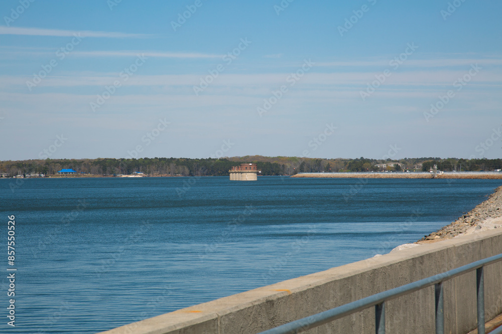 Dreher Shoals Dam Walk (Lake Murray Dam, Saluda River Dam) Earthen ...