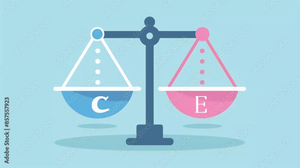 Gender equality - Weight scale with gender signs showing equal weight ...