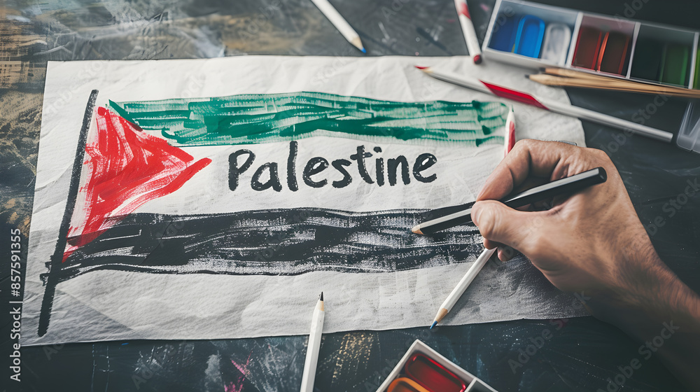 Free Palestine Movement Illustration Vector Isolated in White ...
