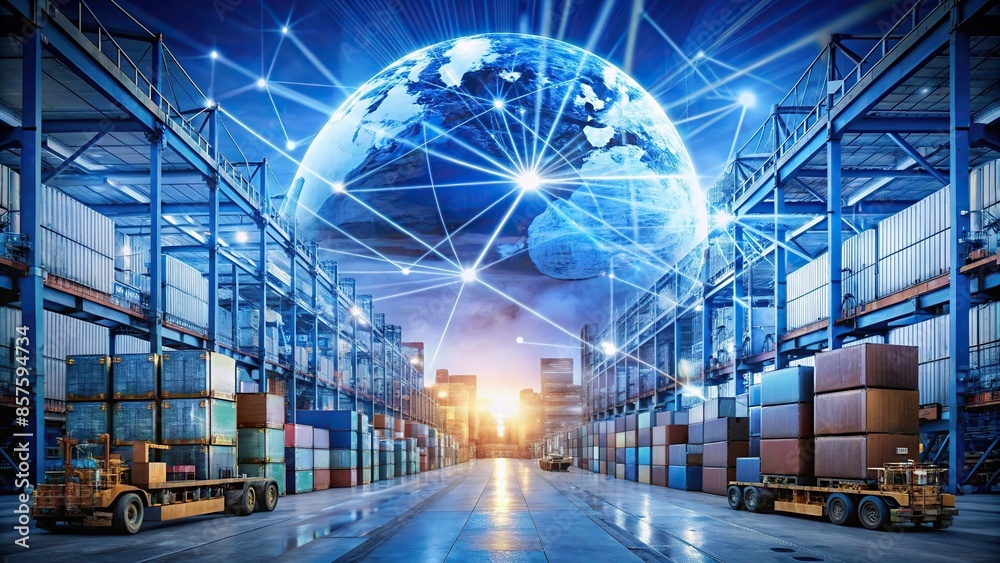 Dynamic Interface Of Global Supply Chain Software Supply Chain Management Global Software