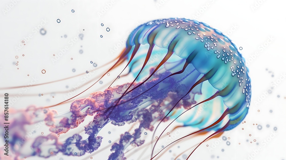 6. Craft an artistic representation of a jellyfish in close-up ...