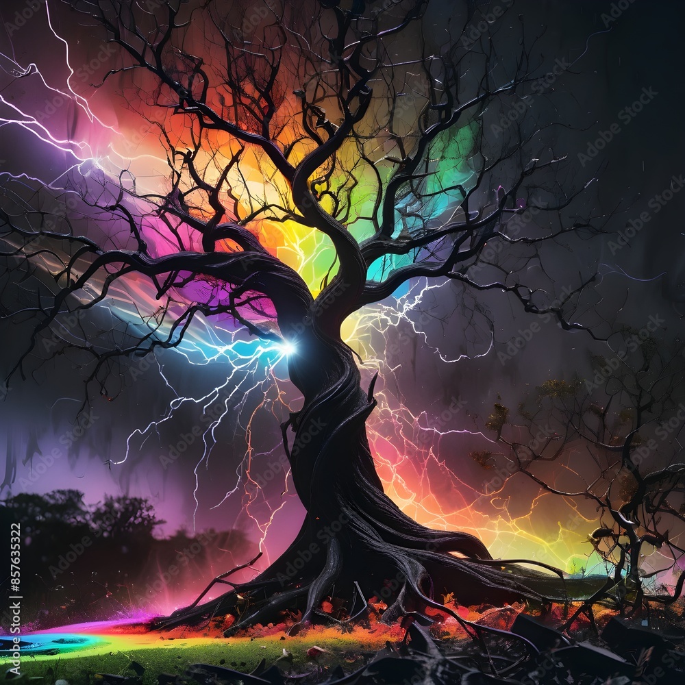 ภาพประกอบสต็อก Witness the mesmerizing power of nature as an ...