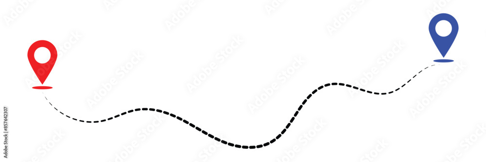 Map and location symbols set. Mapping icon collection. Geolocation map ...