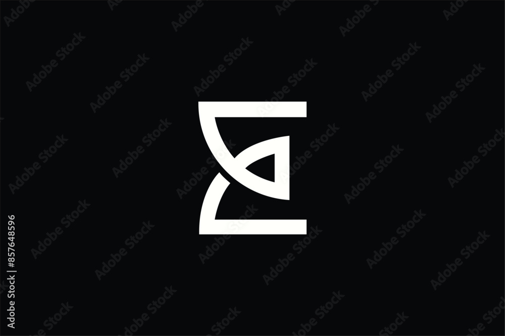 E letter iconic geometric logo, letter E infinity logo, letter E 3 ...