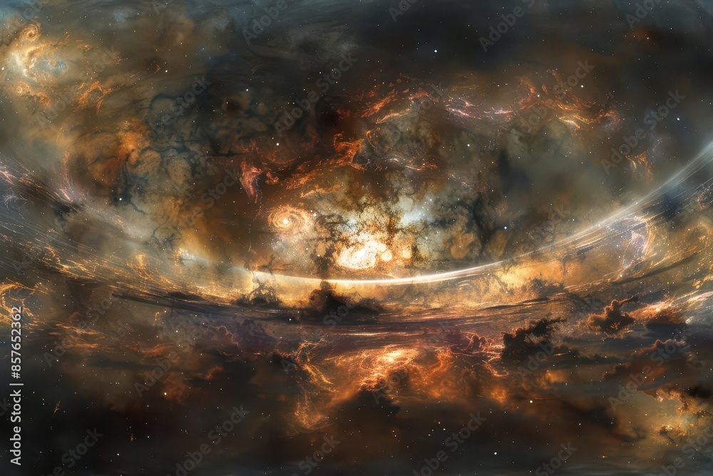 360degree nebula panorama equirectangular hdri environment map Stock ...