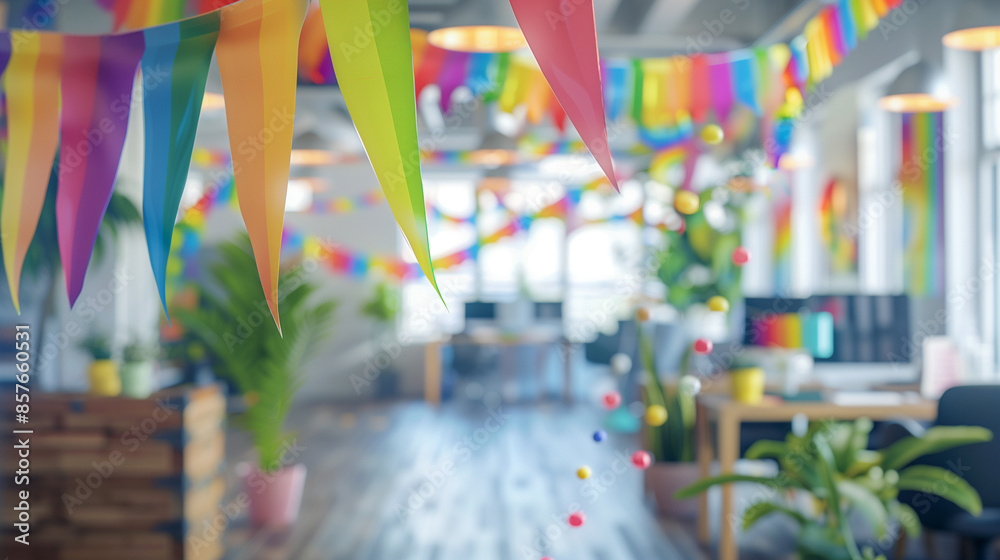 Celebrating Pride Month in the Office with Vibrant Rainbow Bunting and ...
