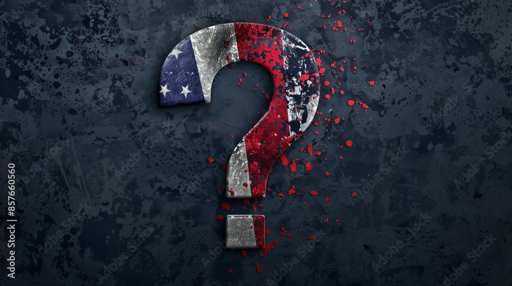 USA Flag 3D Question Mark Election Theme: American Flag, Voting ...