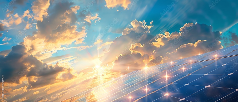 Illustrate a close-up, eye-level perspective of sunlight glistening on ...