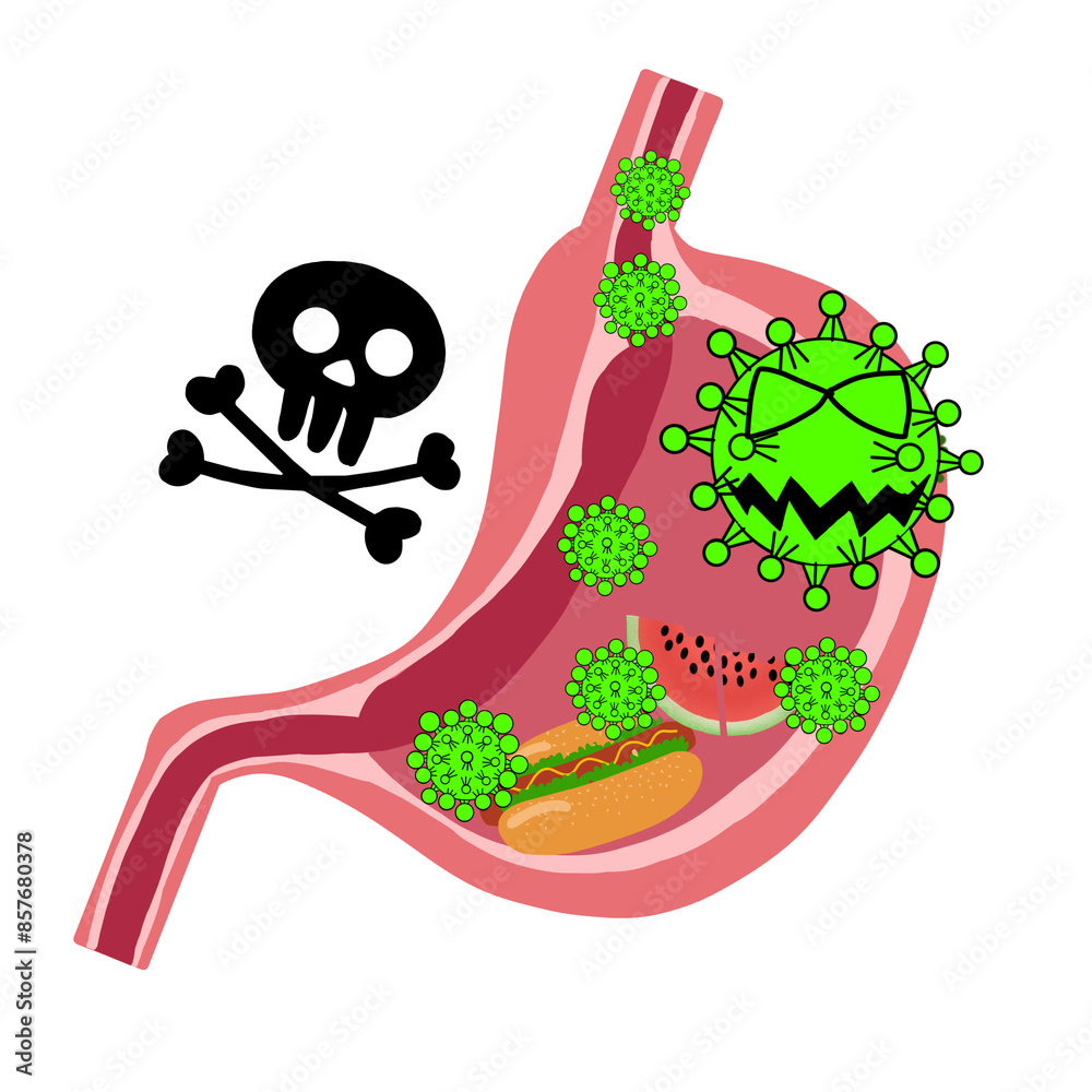 Stomach,Stomach illustration,Stomach cartoon,Body illustration,red ...