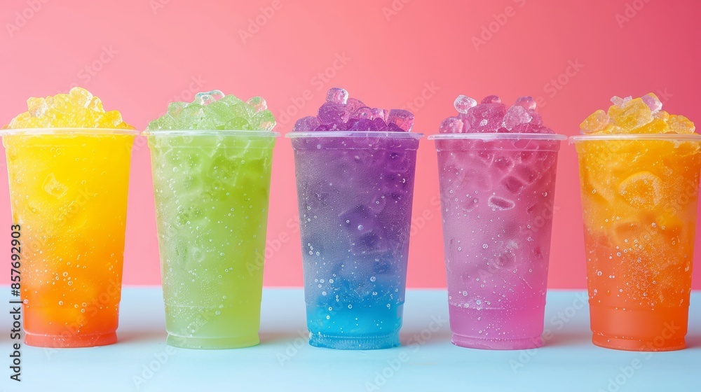 Kool-Aid slushies in a spectrum of bright colors, icy and thirst ...