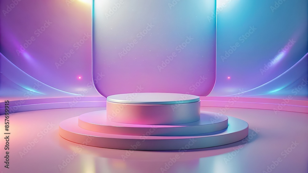 Premium podium stand with render on pastel background, ideal for ...
