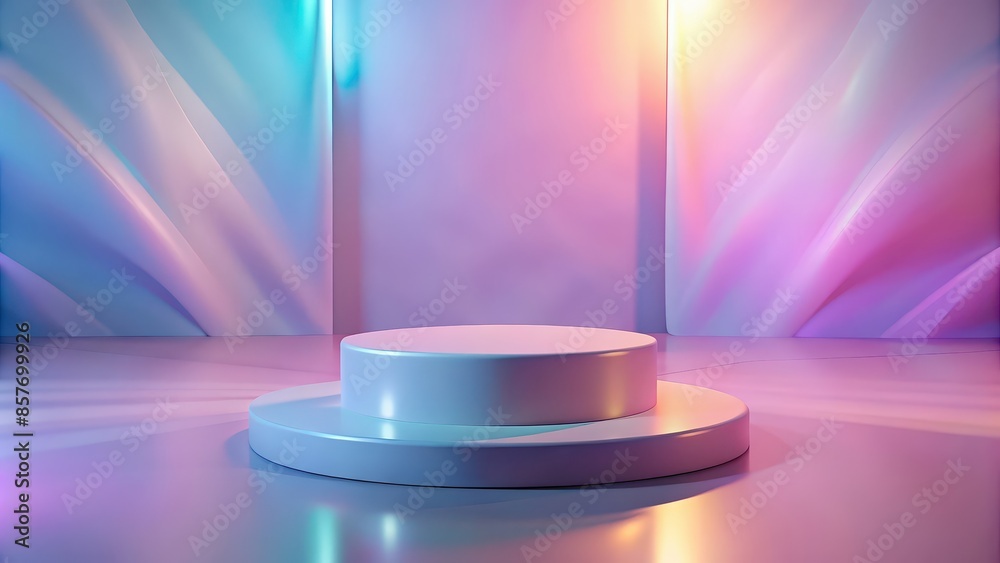 Premium podium stand with render on pastel background, ideal for ...